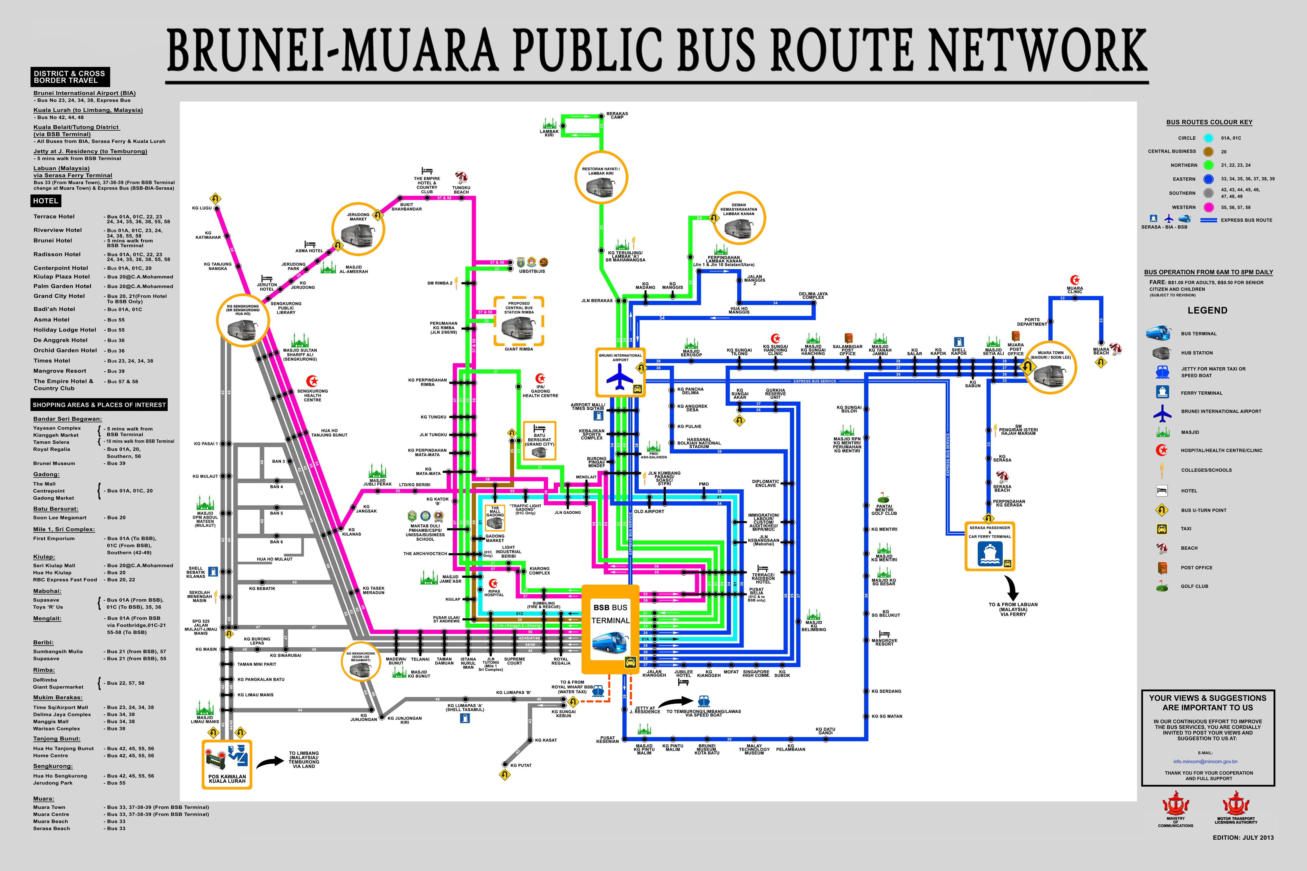 Land Transport Department - PUBLIC BUS ROUTE